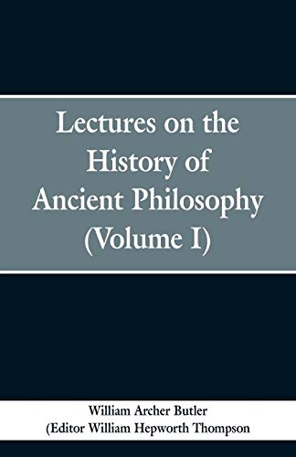Lectures on the History of Ancient Philosophy (Volume I) 9789353298203| eBay
