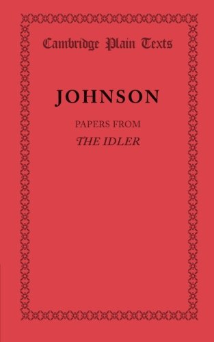 Johnson: Papers from the Idler (Cambridge Plain Texts), Johnson ...