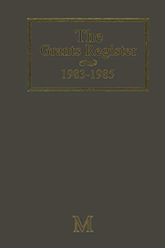 The Grants Register 1983-1985 9781349049752| eBay